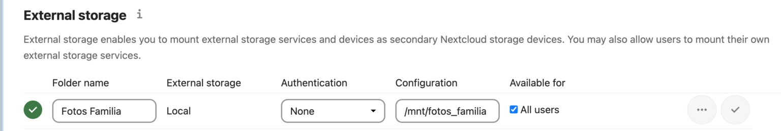 Nextcloud Memories in Proxmox: External Storage SMB shared as Root folder (The efficient way!)